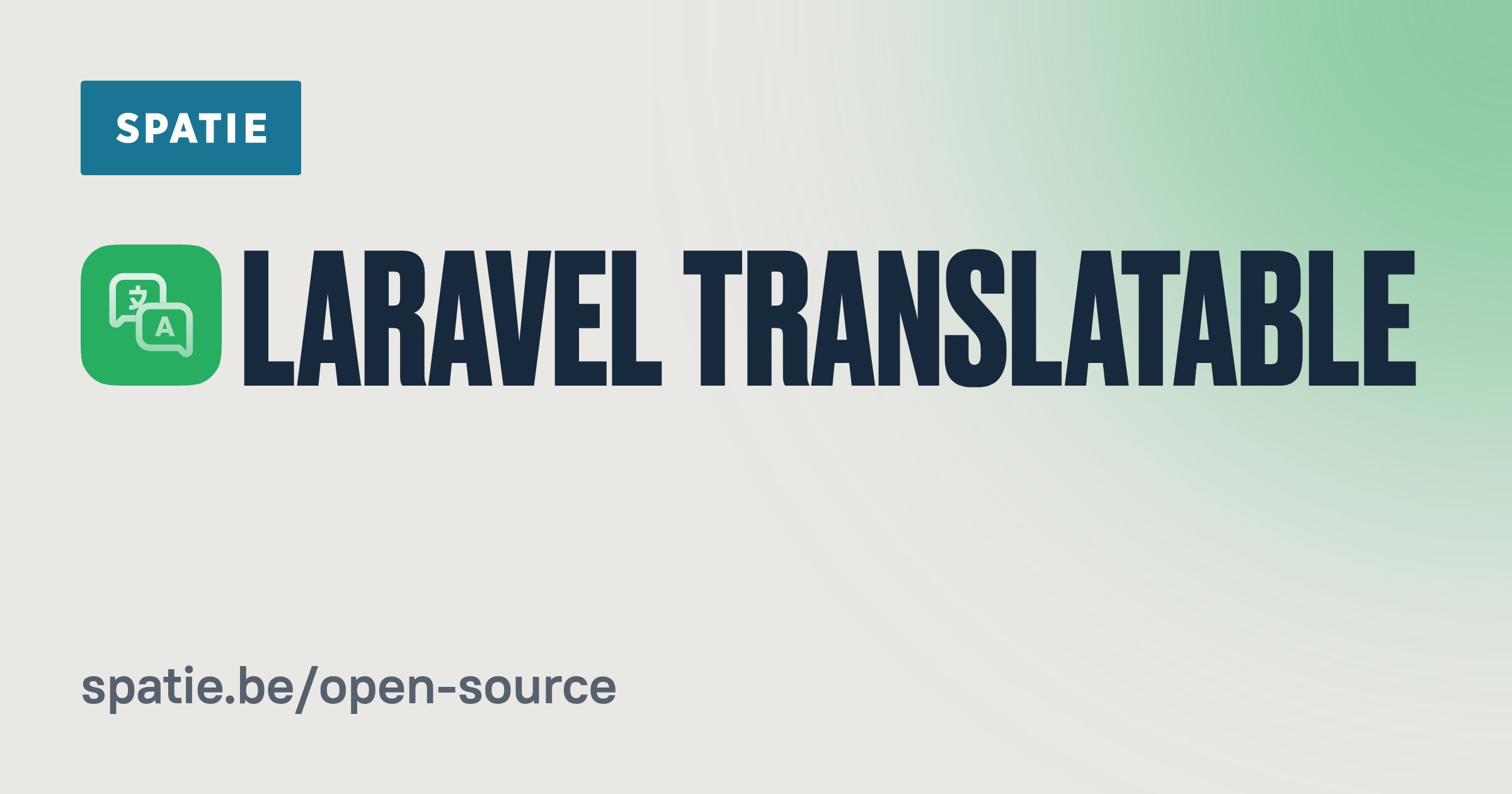Introduction | laravel-translatable | Spatie